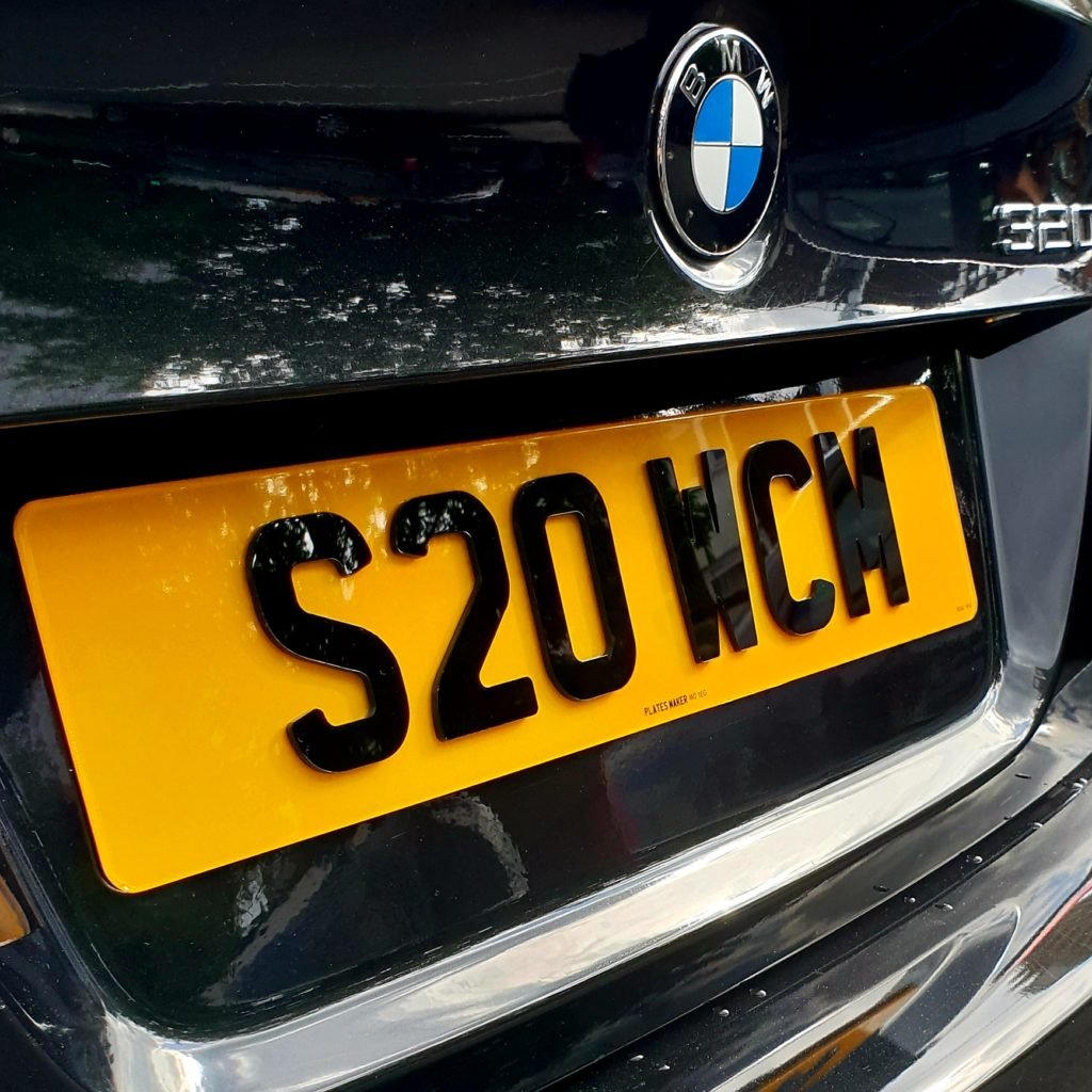 4D ACRYLIC BLACK NUMBER PLATE 3MM THICK ( 100% ROAD LEGAL & MOT ...