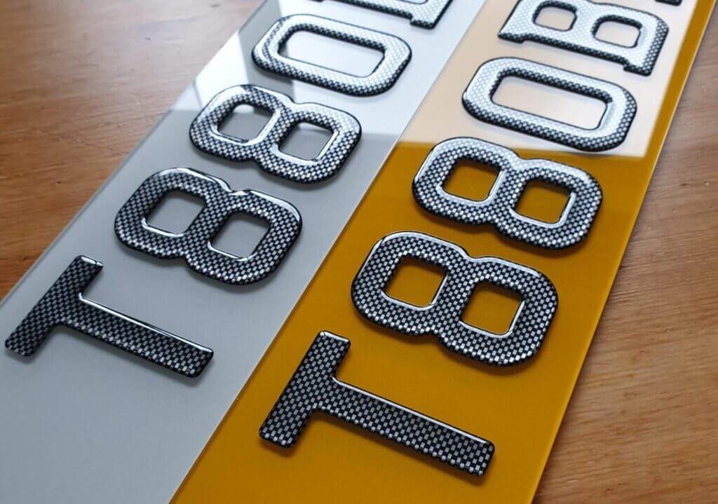 3D CARBON GEL SHOW NUMBER PLATES – PLATES MAKER LTD