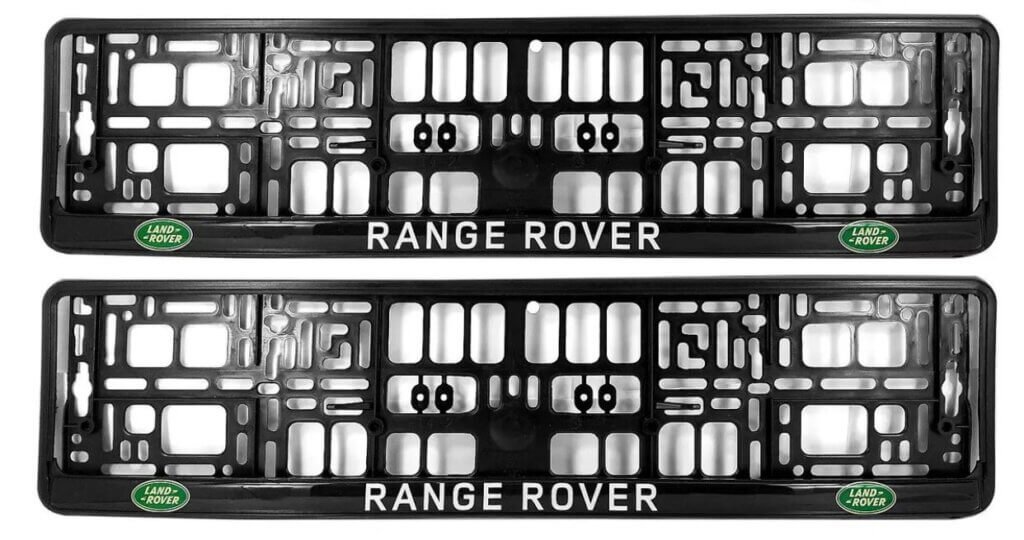 2 x 3D GEL ( RANGE ROVER )number plate surround frame holder – PLATES ...